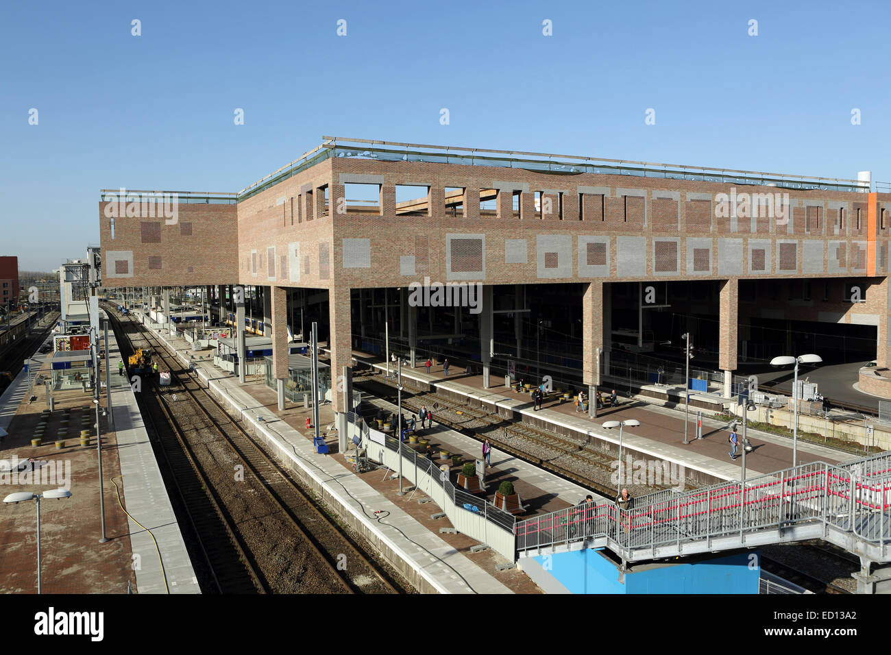 The railway station in Breda, the Netherlands. The station is ...
