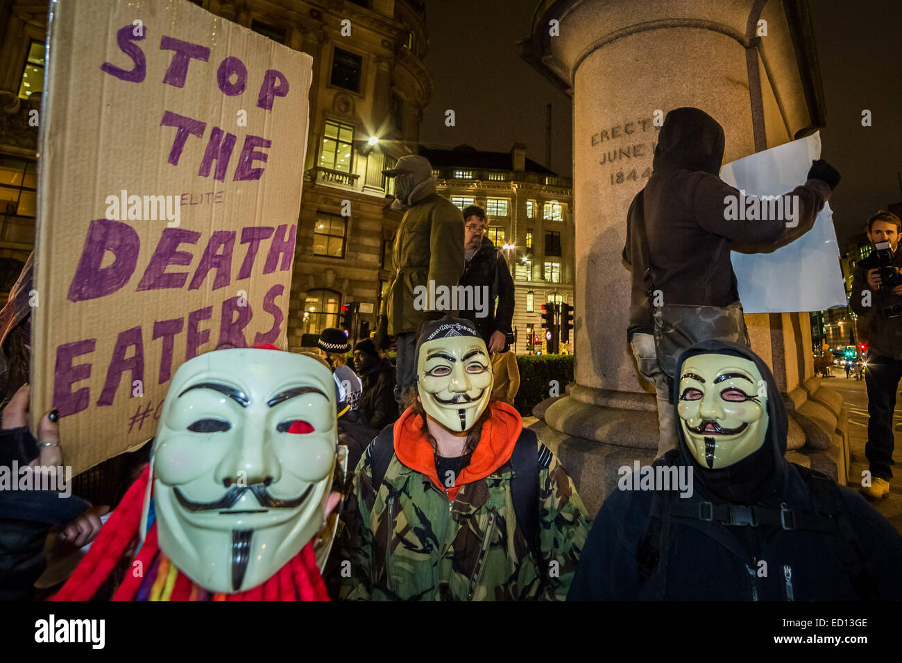 London, UK. 23rd Dec, 2014. Operation Occupy Protest March to BBC ...