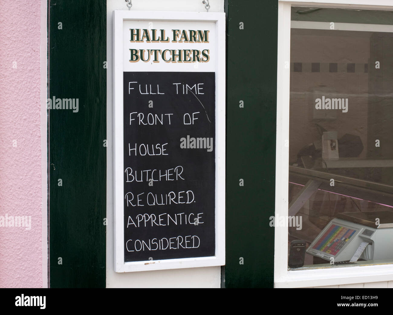 Butcher shop blackboard sign hi-res stock photography and images - Alamy