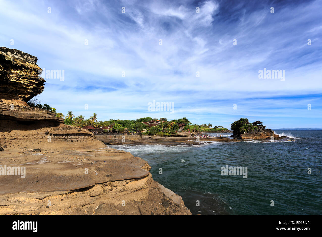 Tahah Lot - Hindu Temple at sunny day, Bali, Indonesia Stock Photo - Alamy