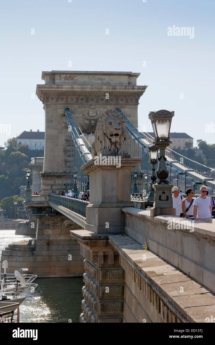 Széchenyi Chain Bridge, Budapest Stock Photo - Alamy