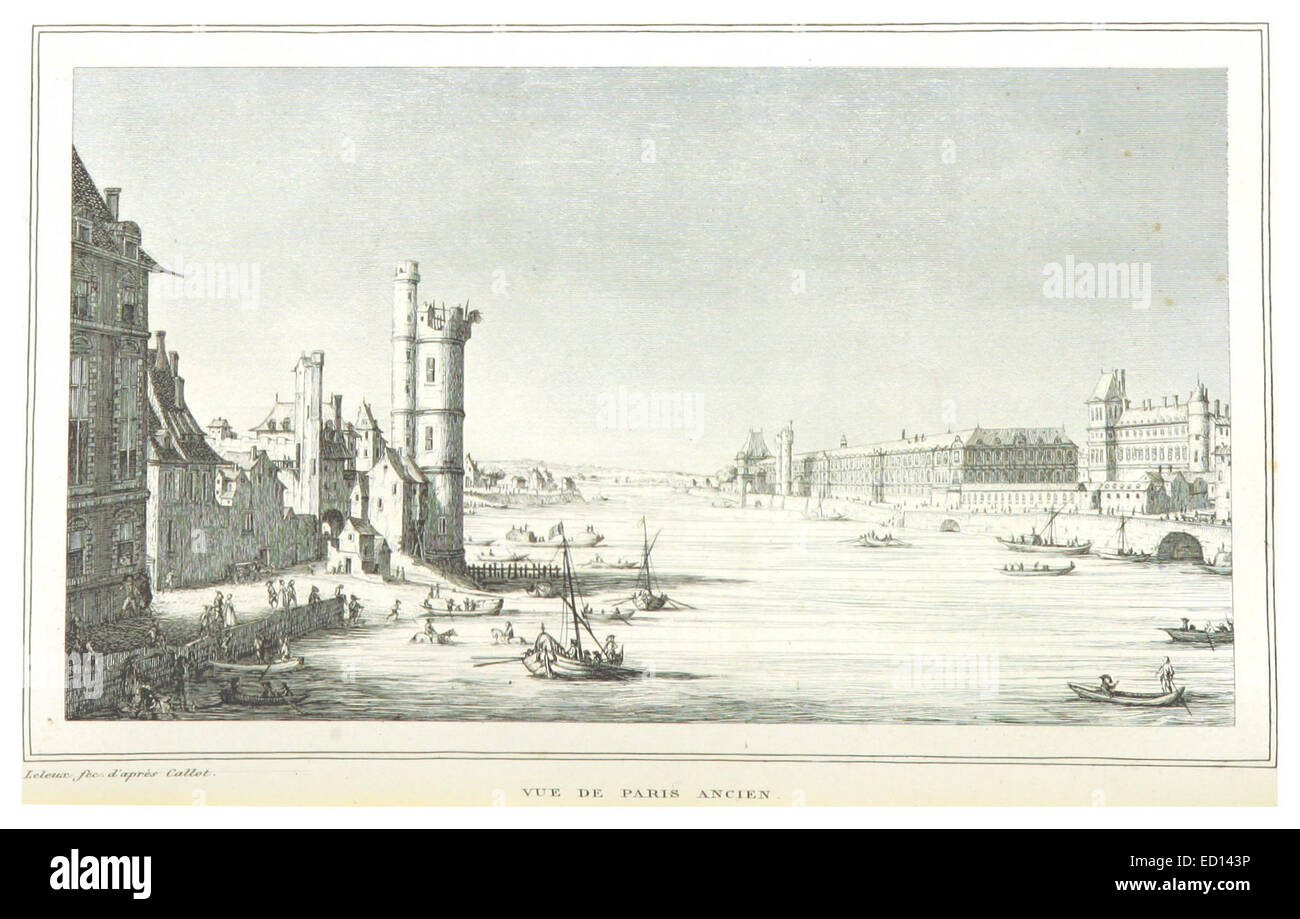 This 1838 view of Paris captures the city's historic architecture and ...