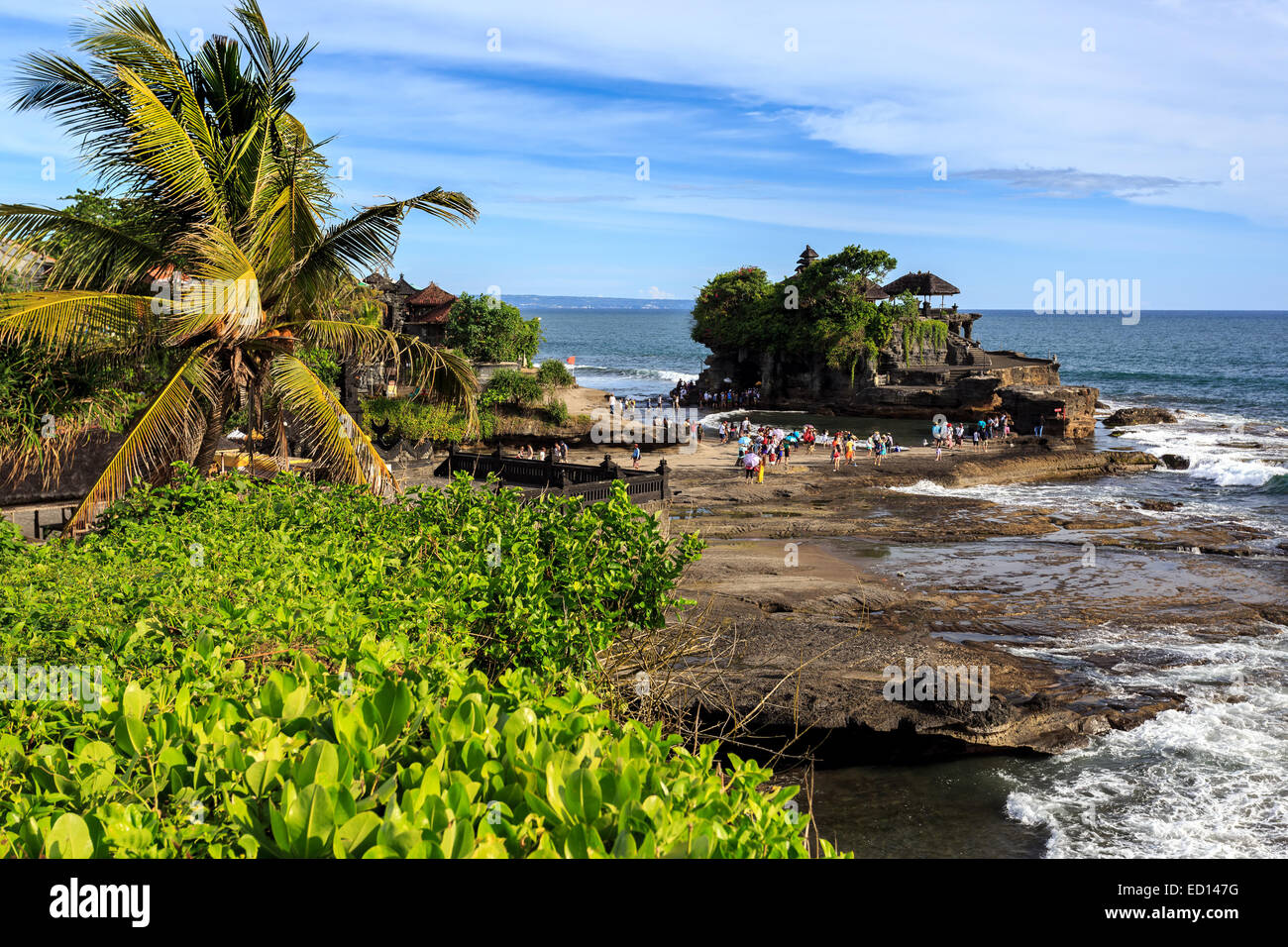 Tahah Lot - Hindu Temple at sunny day, Bali, Indonesia Stock Photo - Alamy