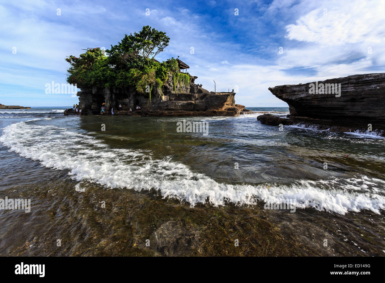 Tahah Lot - Hindu Temple at sunny day, Bali, Indonesia Stock Photo - Alamy