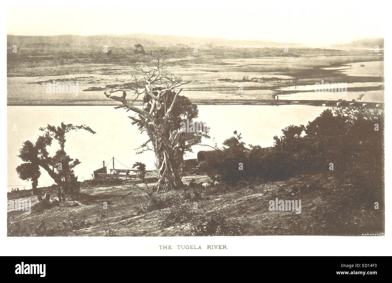A depiction of the Tugela River, the largest river in KwaZulu-Natal ...