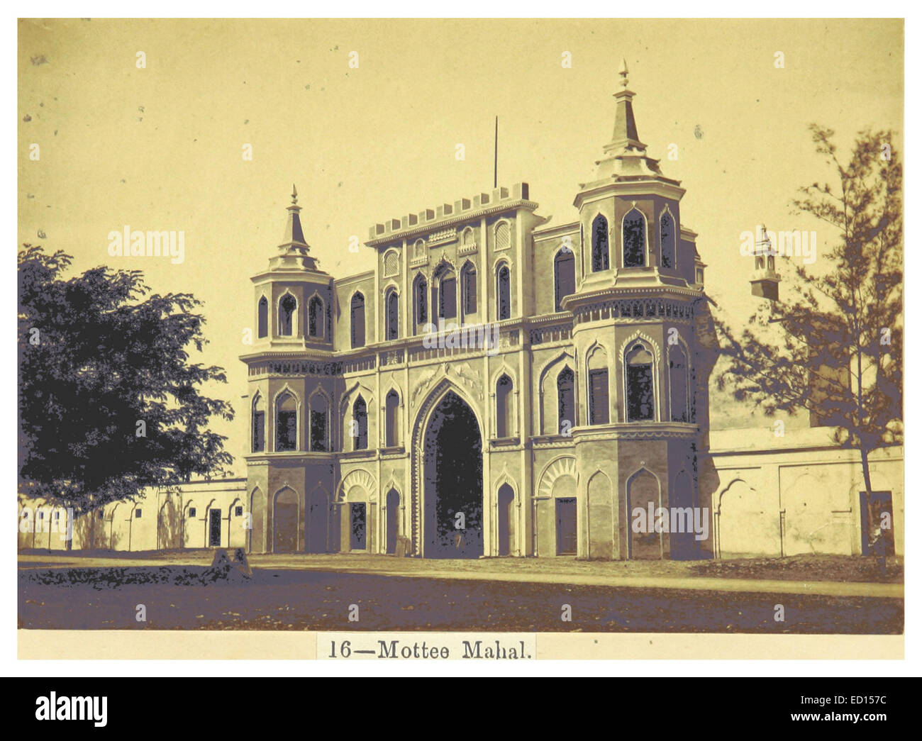 This image from the Lucknow Album depicts the Mottee Mahal, a ...