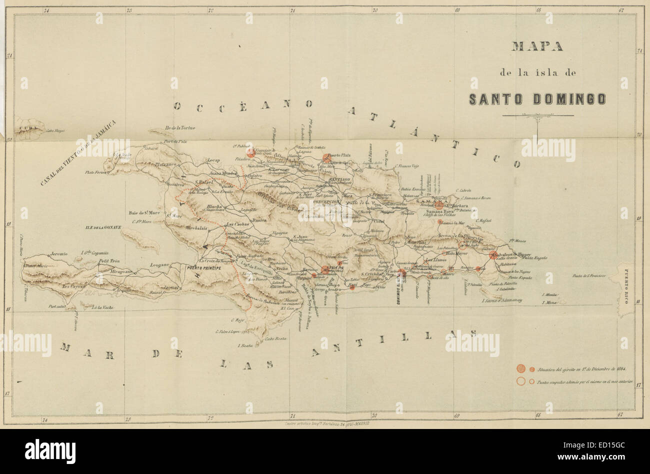 Map of the dominican republic hi-res stock photography and images - Alamy