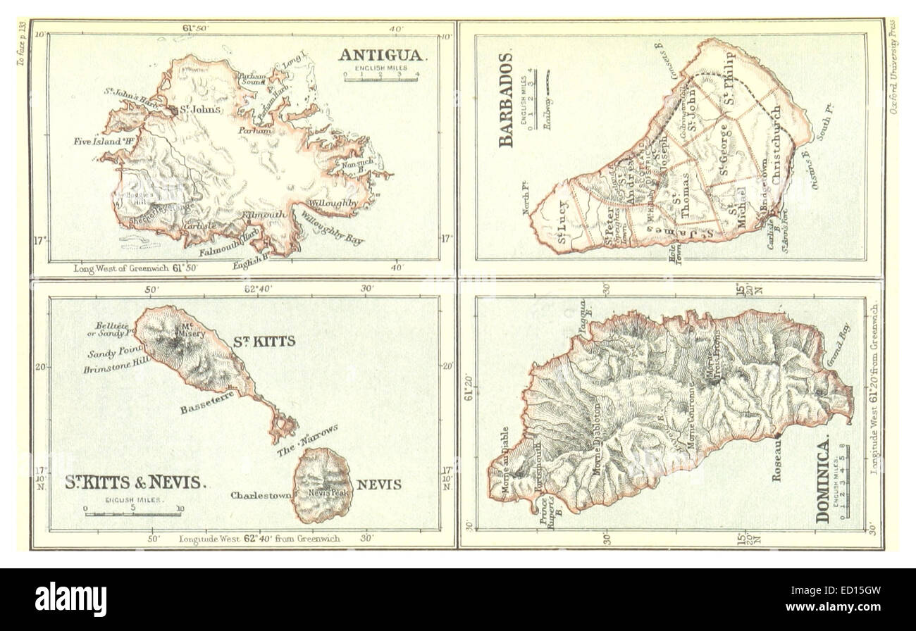 Caribbean colonies map hi-res stock photography and images - Alamy