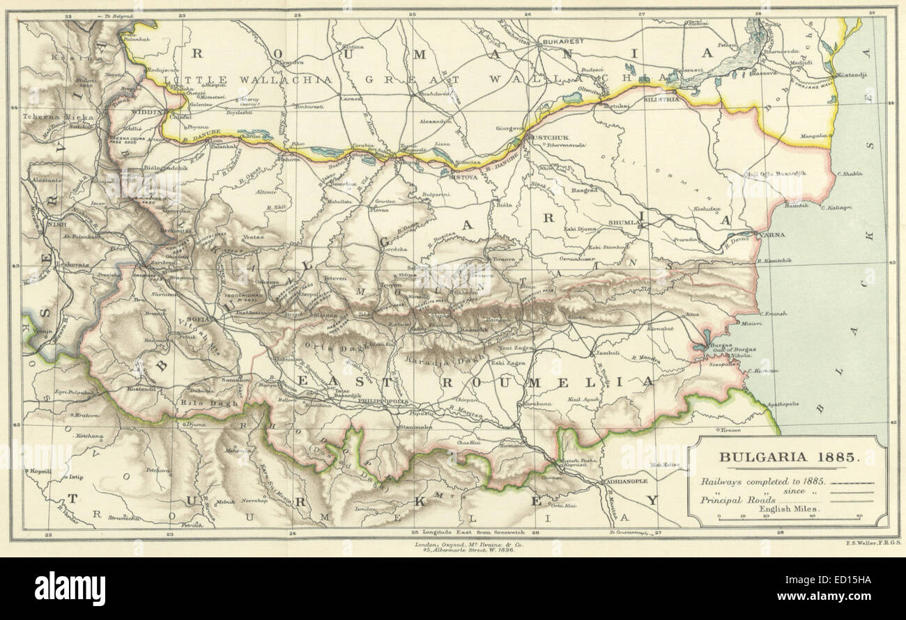 Vintage bulgaria map hi-res stock photography and images - Alamy