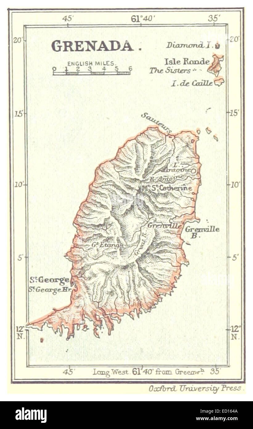 Map of grenada hi-res stock photography and images - Alamy