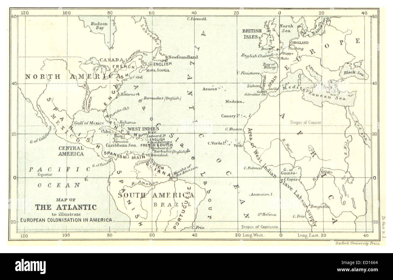 Map Of The Atlantic High Resolution Stock Photography and Images - Alamy