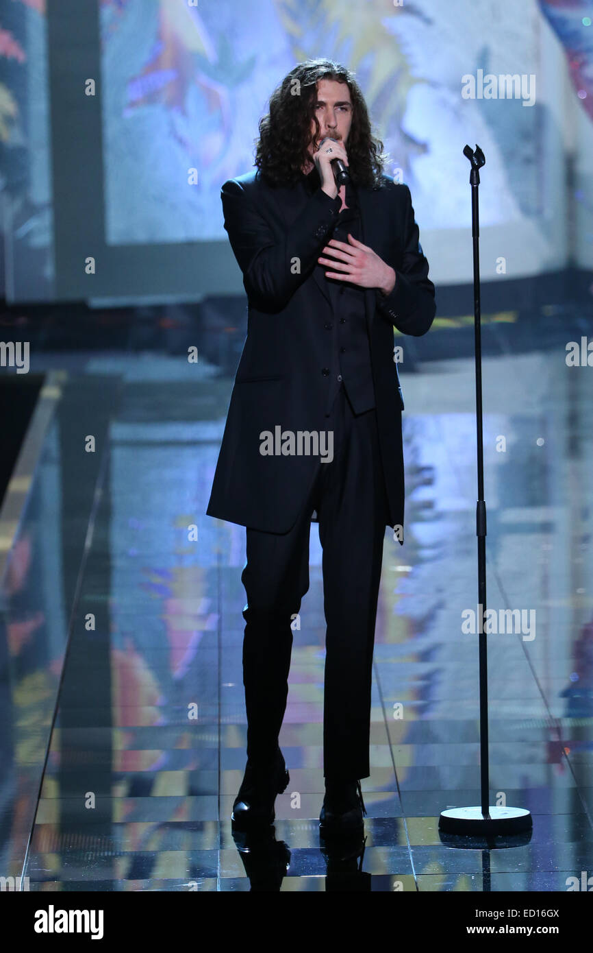 Singer Hozier performs during the 2014 Victoria's Secret Fashion Show ...