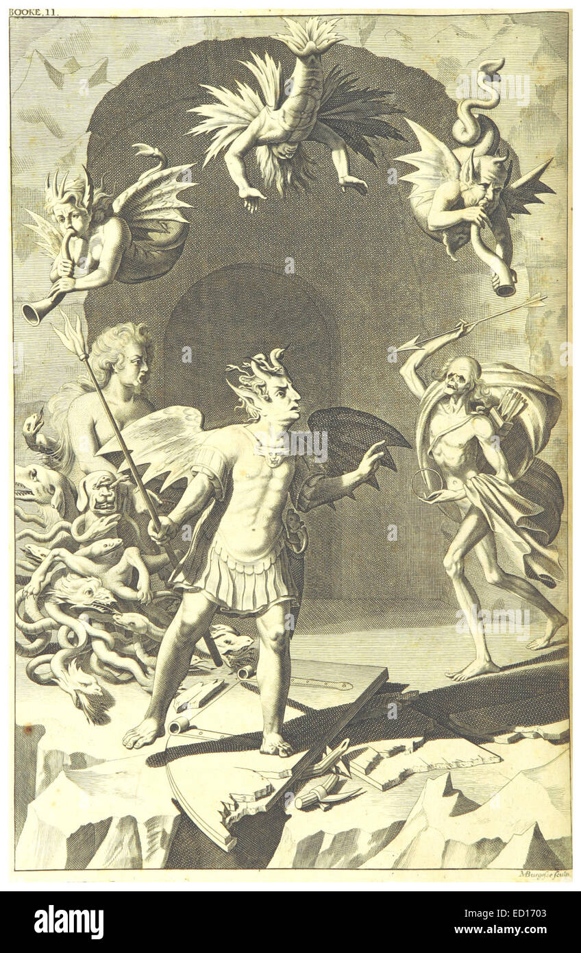 An illustration from the 1695 edition of *Paradise Lost* by John Milton ...