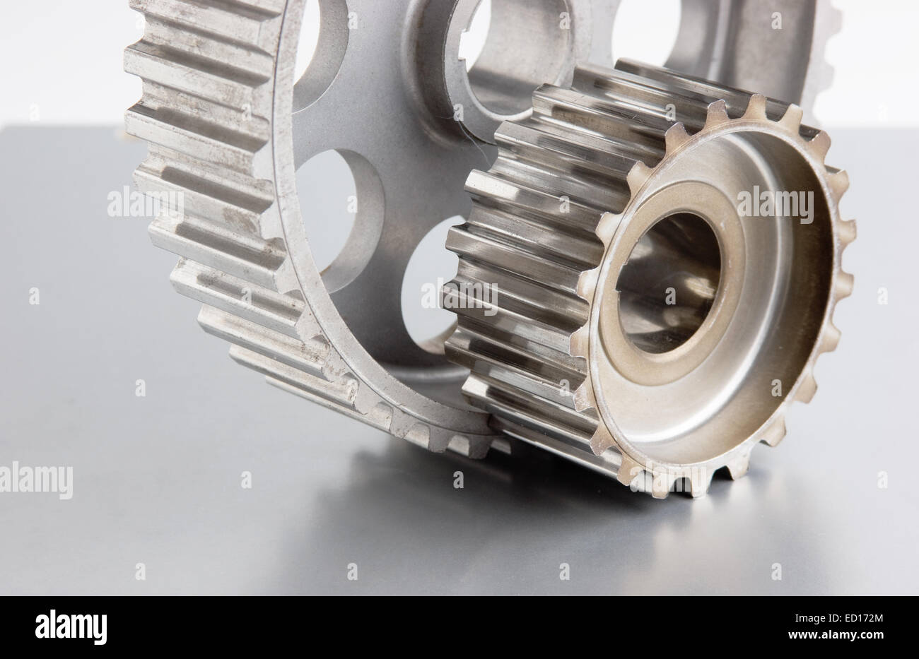 gears on a metal plate Stock Photo - Alamy