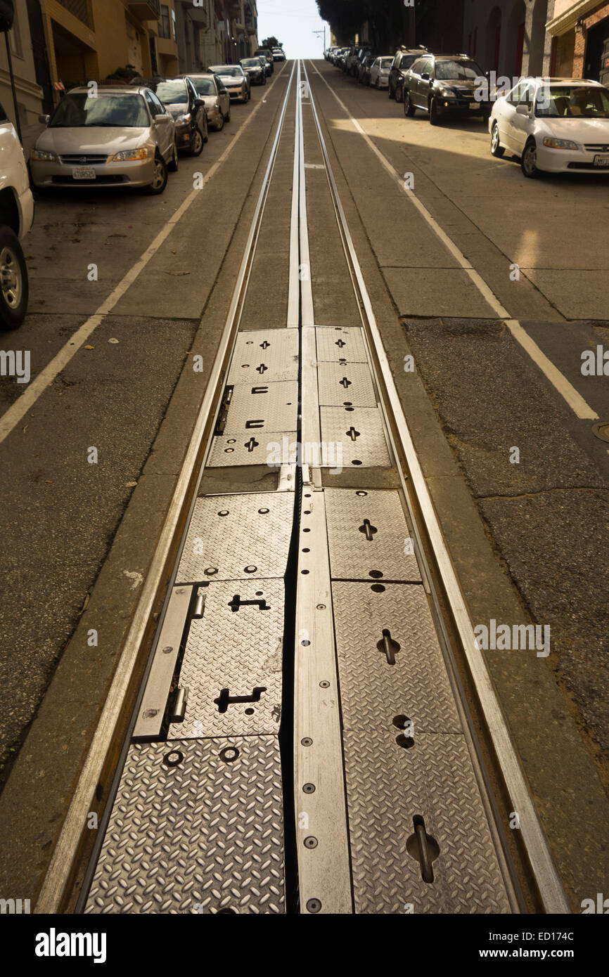 San Francisco cable car operator CA Stock Photo - Alamy