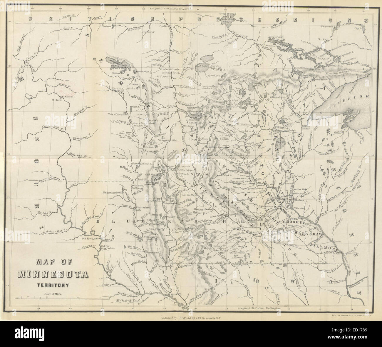This 1856 map of Minnesota Territory showcases the region's ...