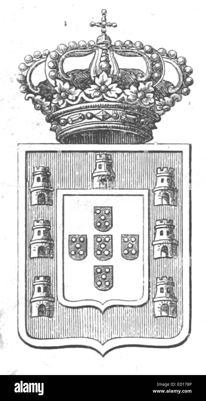 Page from *Minutoli (1855)* depicts the royal coats of arms of Portugal ...