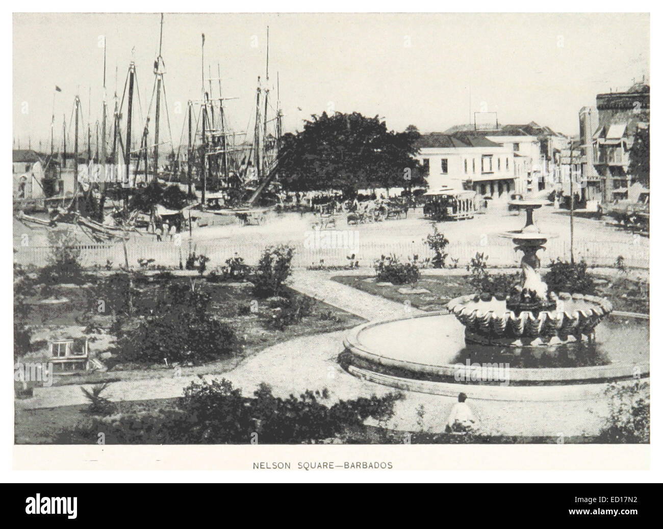 Nelson Square in Barbados is depicted in this illustration ...