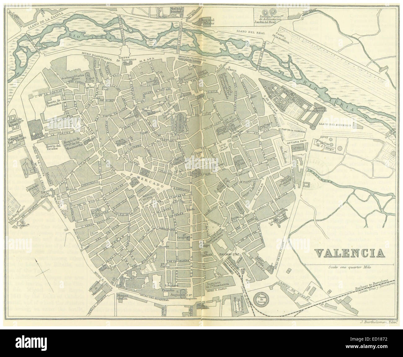 An 1895 illustration of Valencia, Spain, showcasing the city’s ...