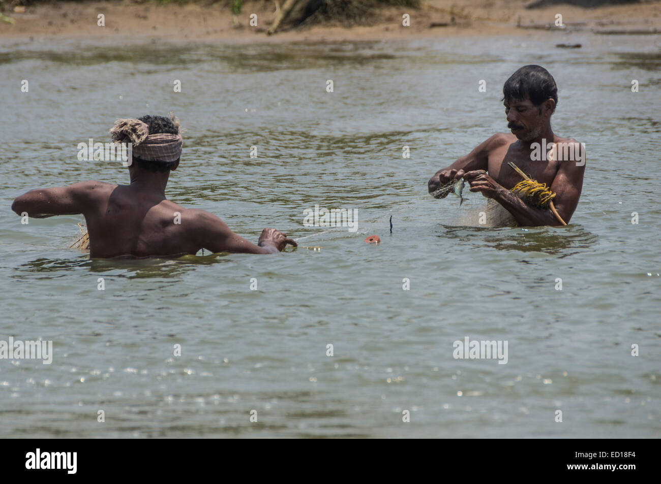 Kerala, India - Poovar. Canal lagoon fishing at Poover Beach South ...