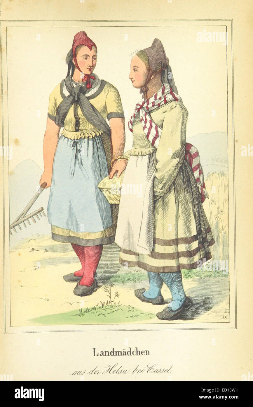 An illustration depicting a young woman from the Helsa region near ...