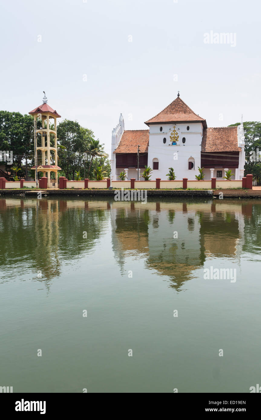 Kerala, India - Champakulam, churches on the Pamba river waterways ...