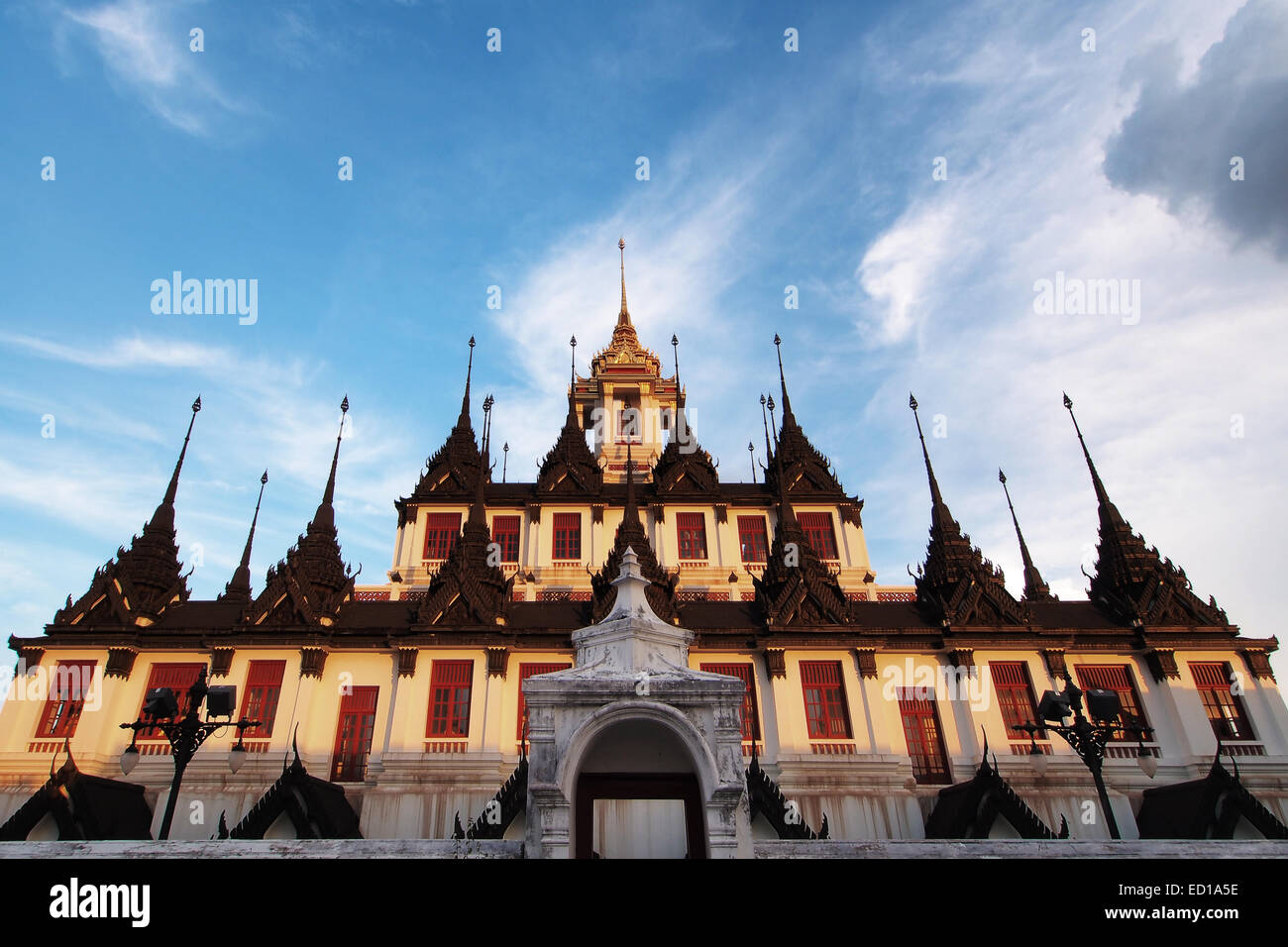 beautiful pavilion in thai temple Stock Photo - Alamy