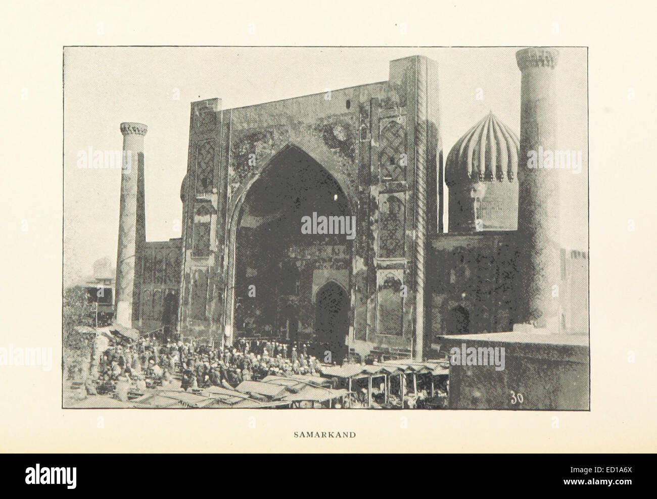 Page 8 from a historical publication, featuring Samarkand, an ancient ...
