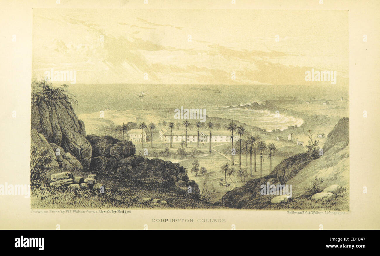 This 19th-century illustration of Codrington College, located in ...