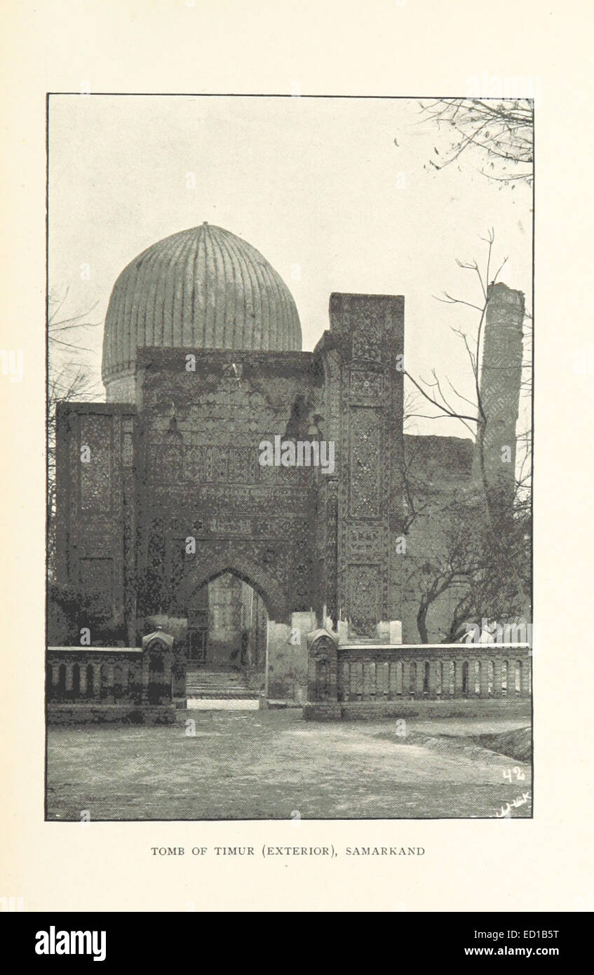 An exterior view of the Tomb of Timor in Samarkand, Central Asia ...