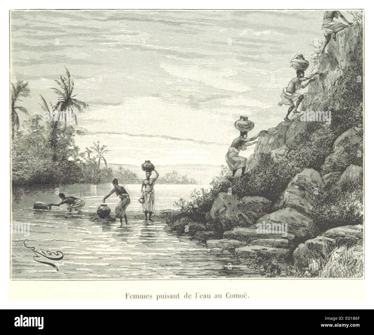 Women drawing water from a well hi-res stock photography and images - Alamy