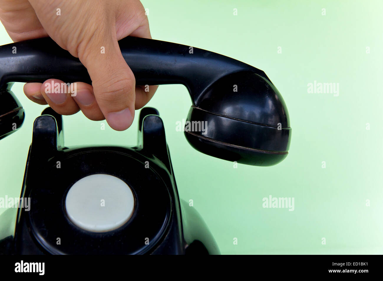 hang up the phone Stock Photo - Alamy