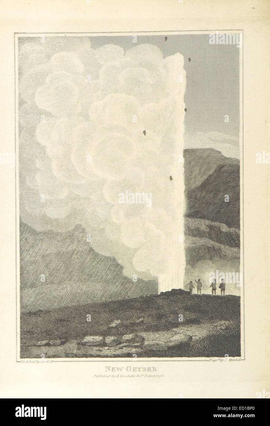 An illustration showing the New Geyser, offering a depiction of this ...