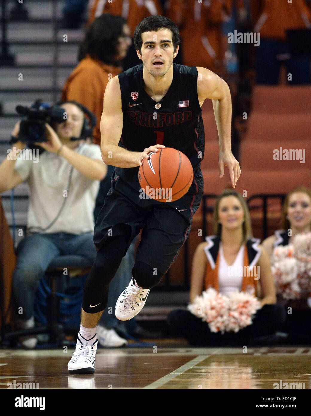 Austin, Texas. 23rd Dec, 2014. Christian Sanders #1 of the Stanford ...