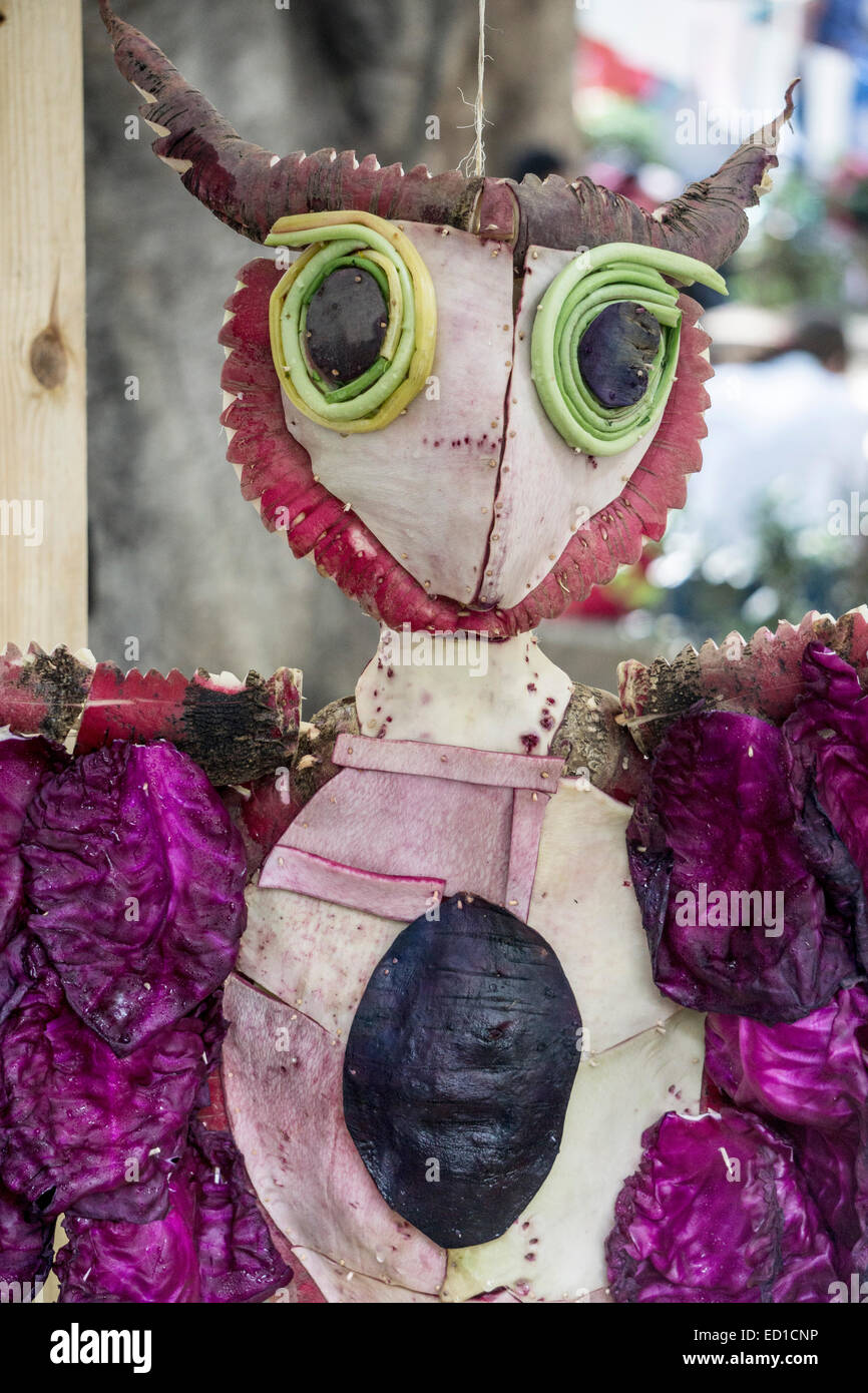 Oaxaca Mexico, December 23, 2014: Noche de Rabanos, folk art radish ...