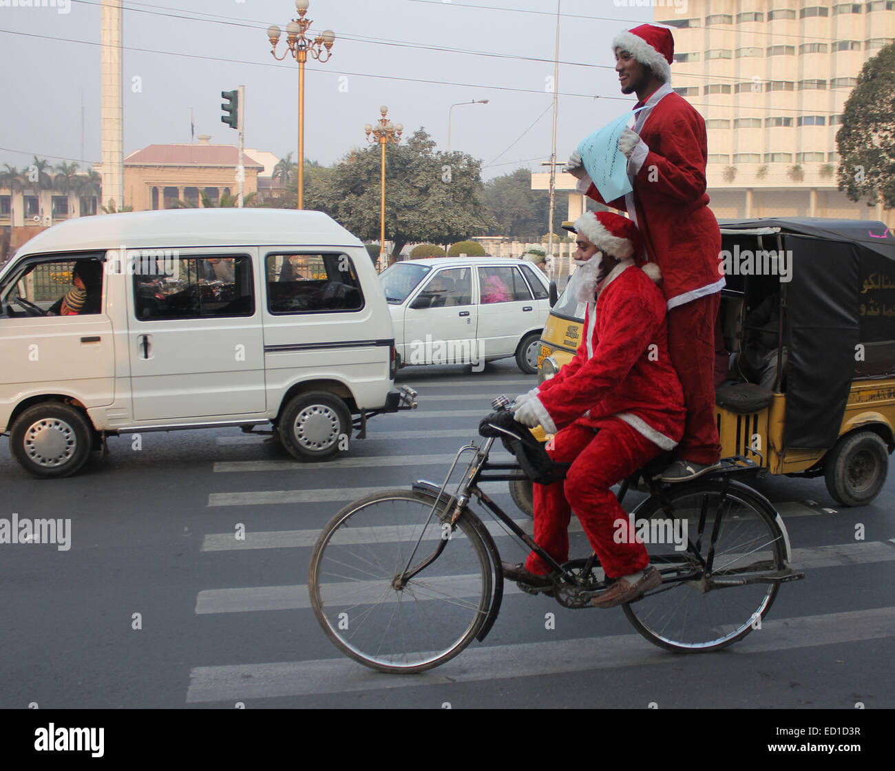 Members of Voice of Christen International wear the traditional santa ...