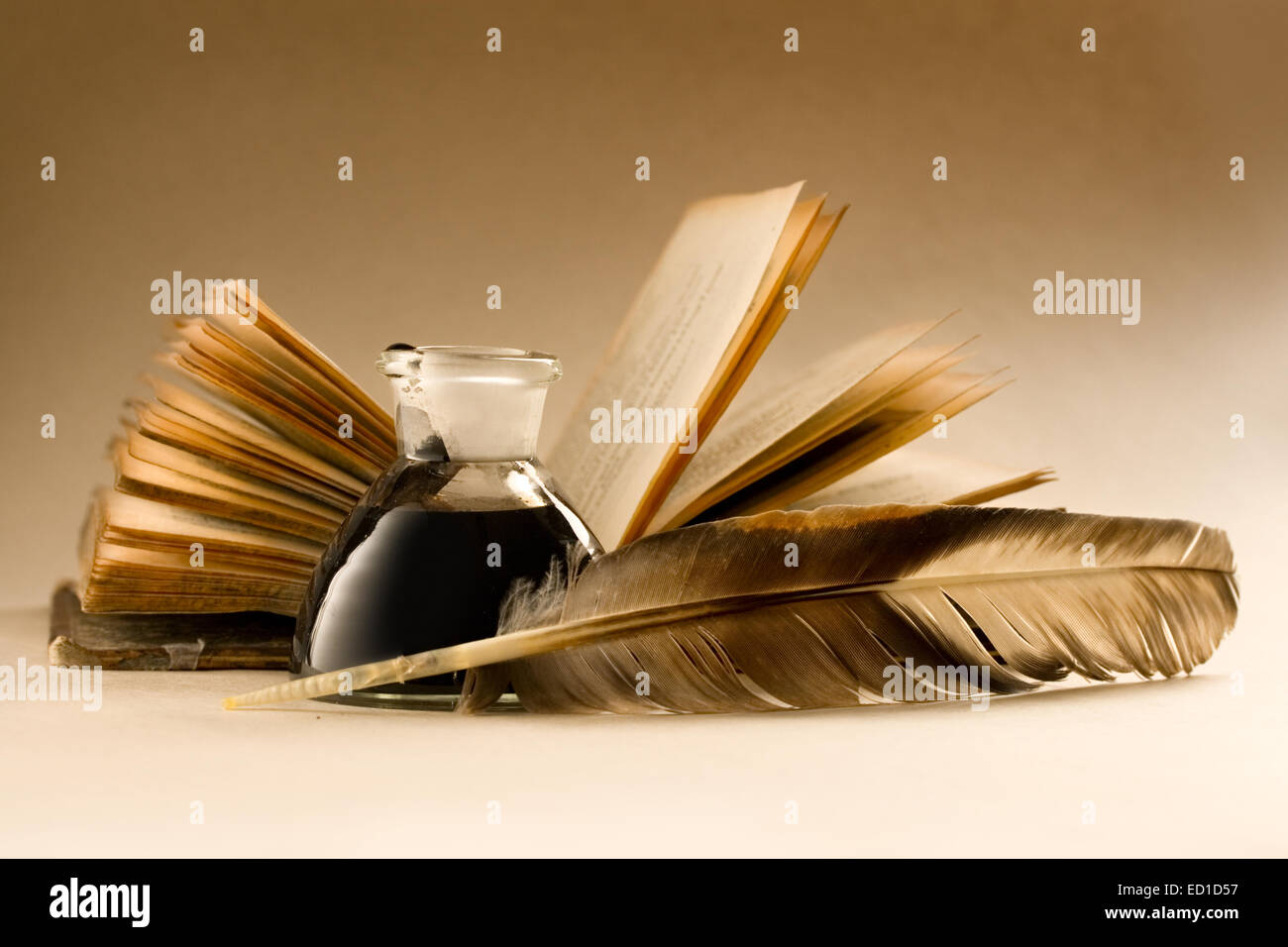 Old Book Feather Inkpot High Resolution Stock Photography and Images ...