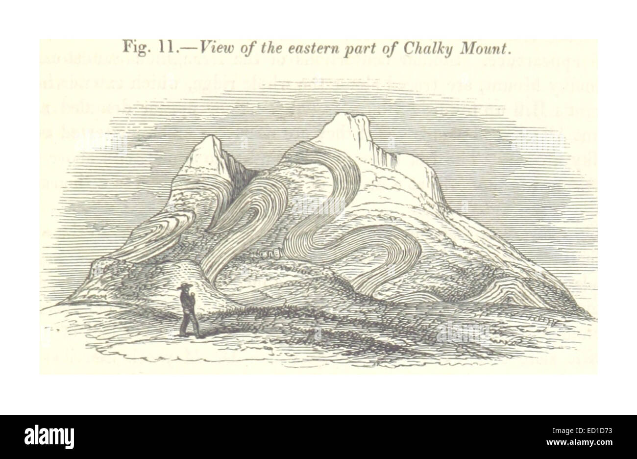 Pg595 Fig11 View of eastern part of Chalky Mount Stock Photo - Alamy