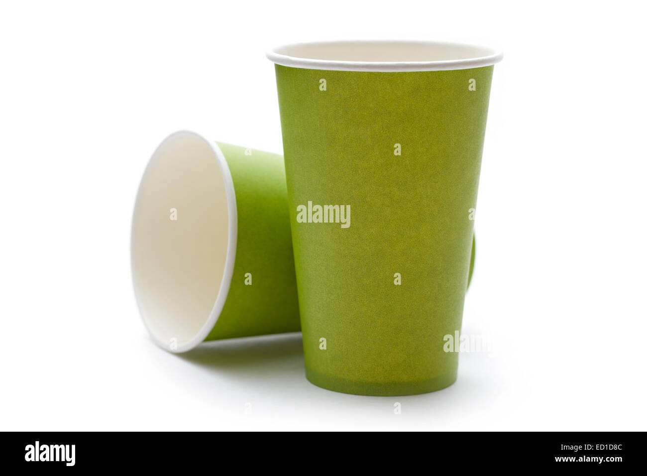 Paper cups on a white background Stock Photo - Alamy