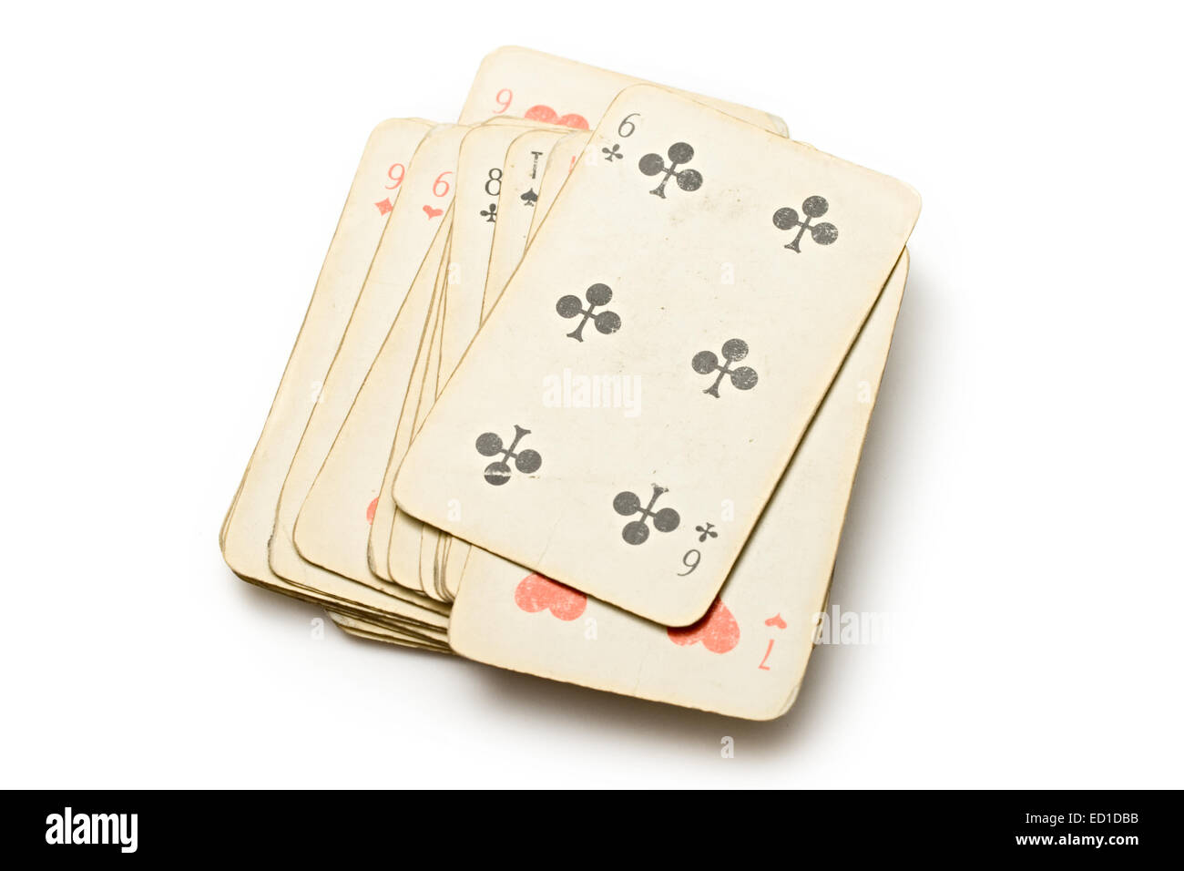Pack of cards on a white background Stock Photo - Alamy