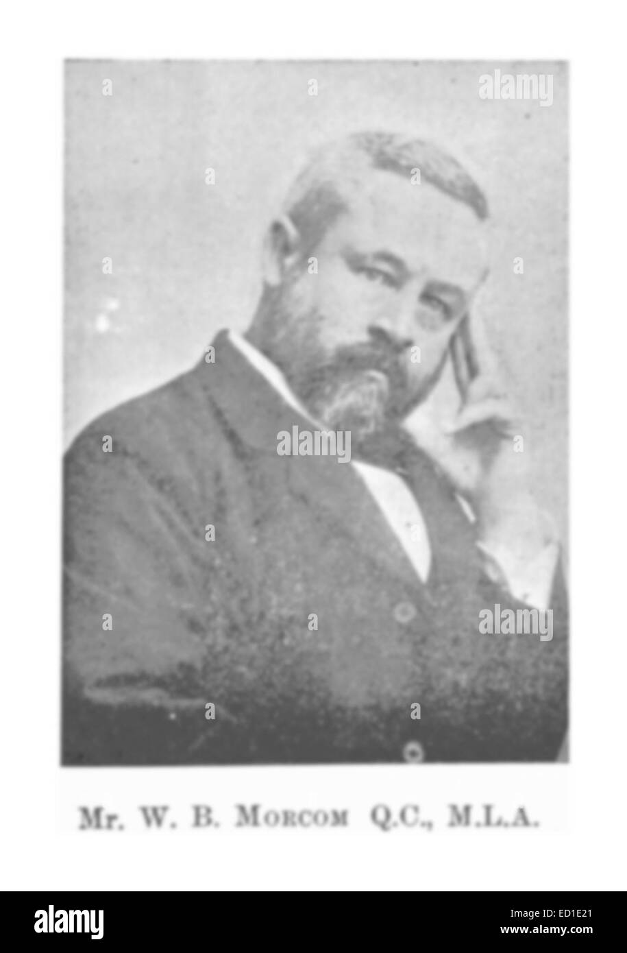A historical representation of W.B. Morcum, a member of the Legislative ...