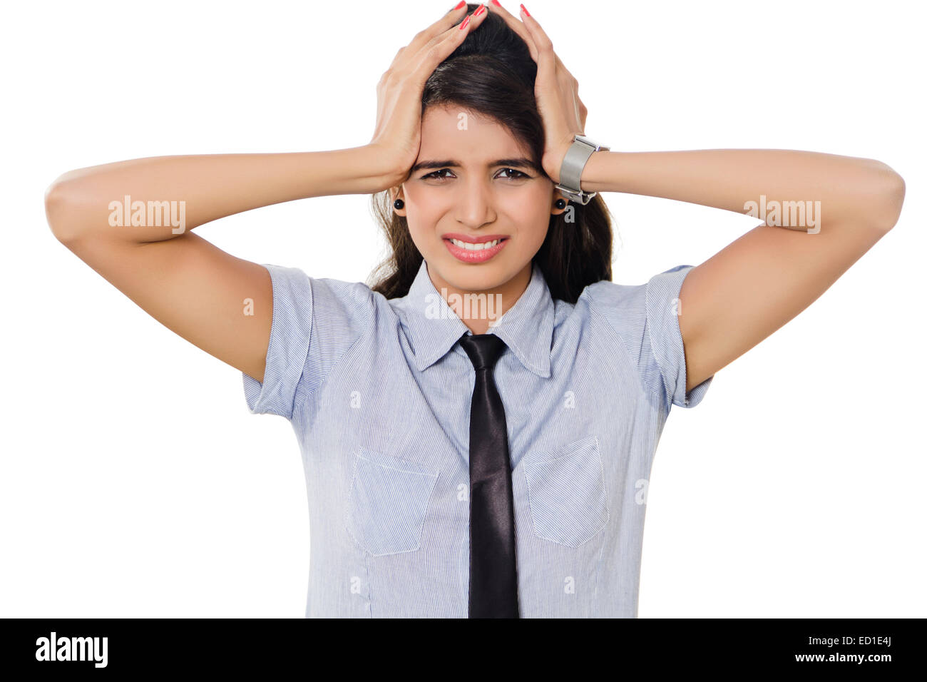 Indian employee lady standing pose hi-res stock photography and images ...