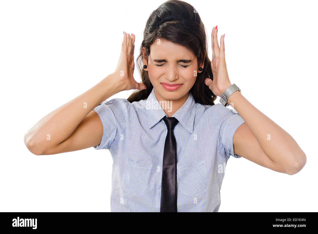 Indian employee lady standing pose hi-res stock photography and images ...