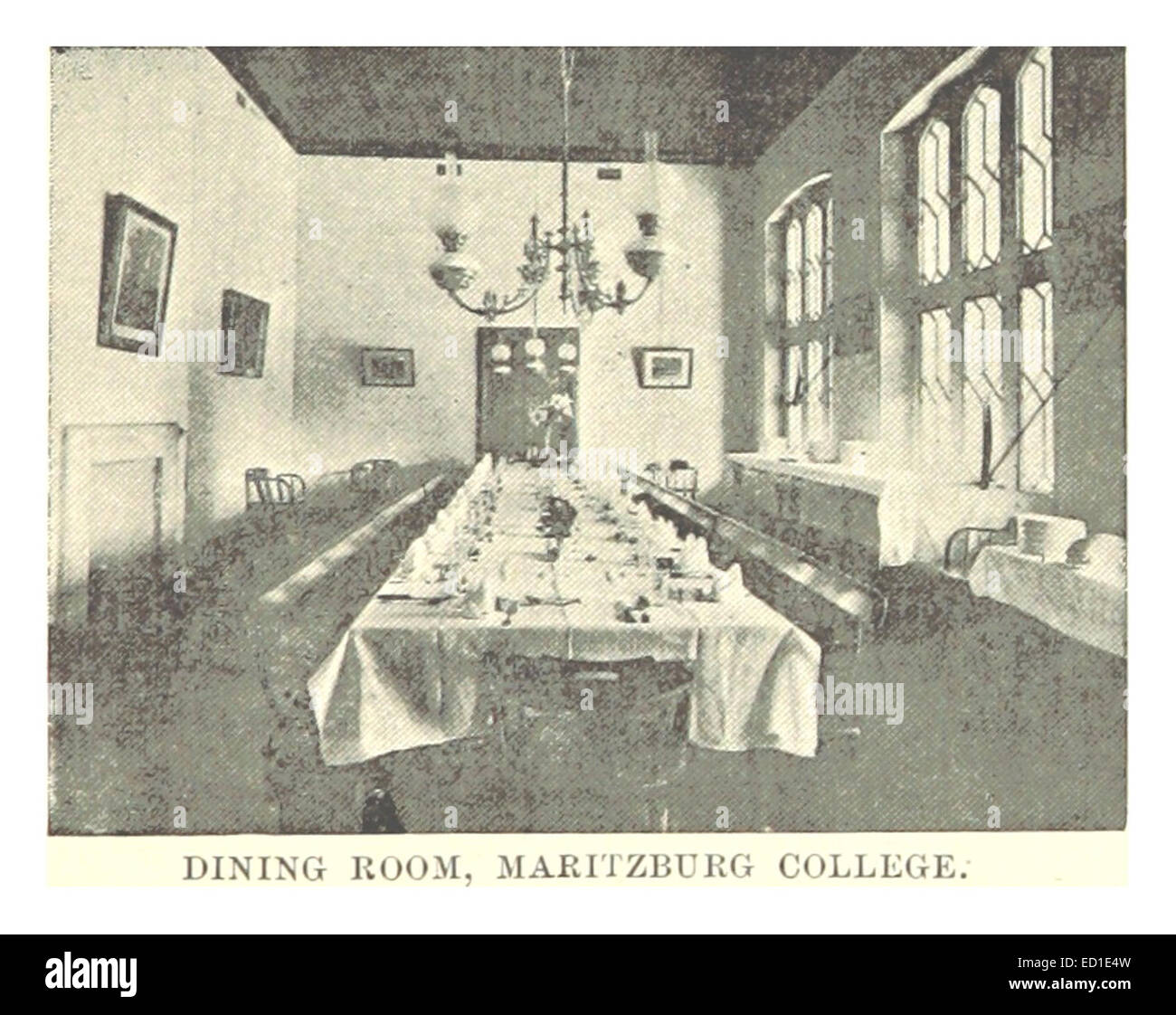 This 1898 photograph or illustration from PMB depicts the dining room ...