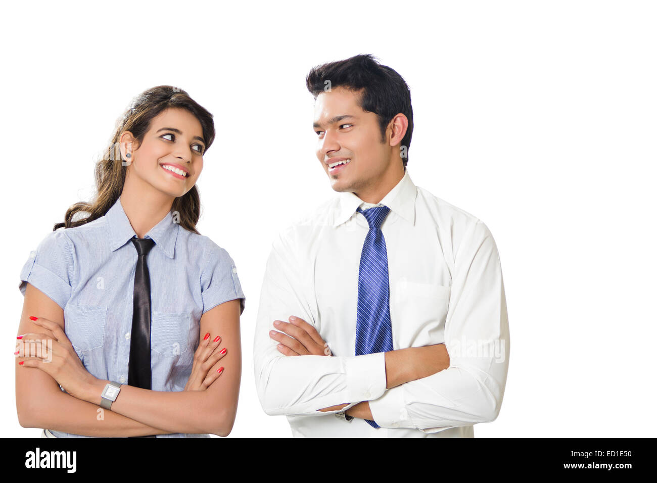 2 indian Business Employee Friend Stock Photo - Alamy