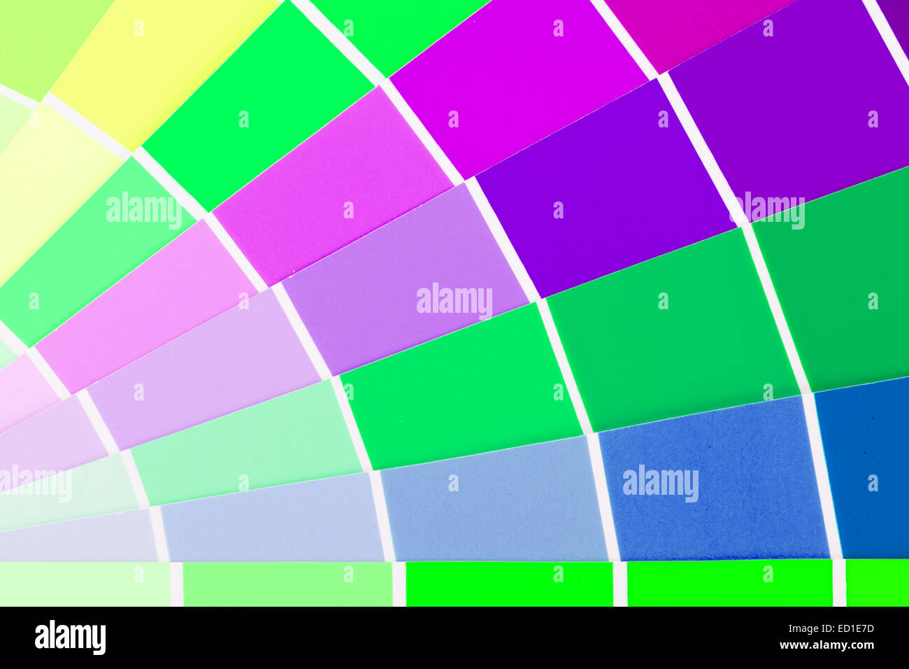 Vector colour card with a small selection of colors Stock Photo - Alamy