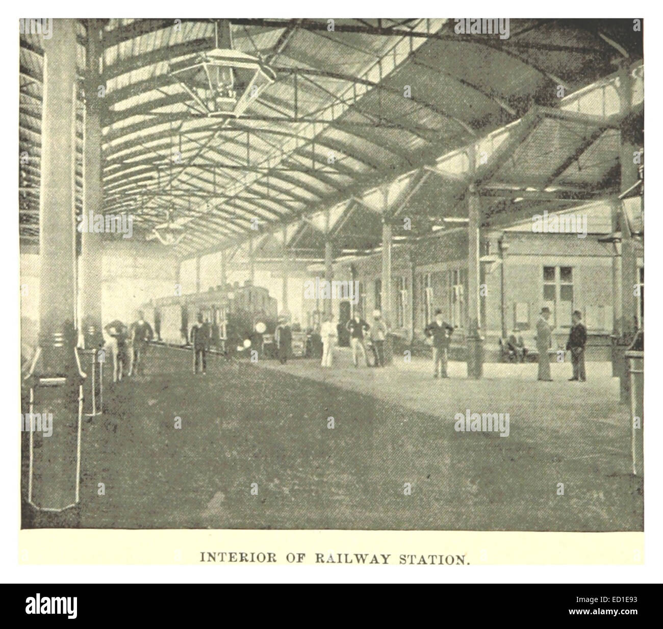 PMB 1898 Interior of Railway Station Stock Photo - Alamy