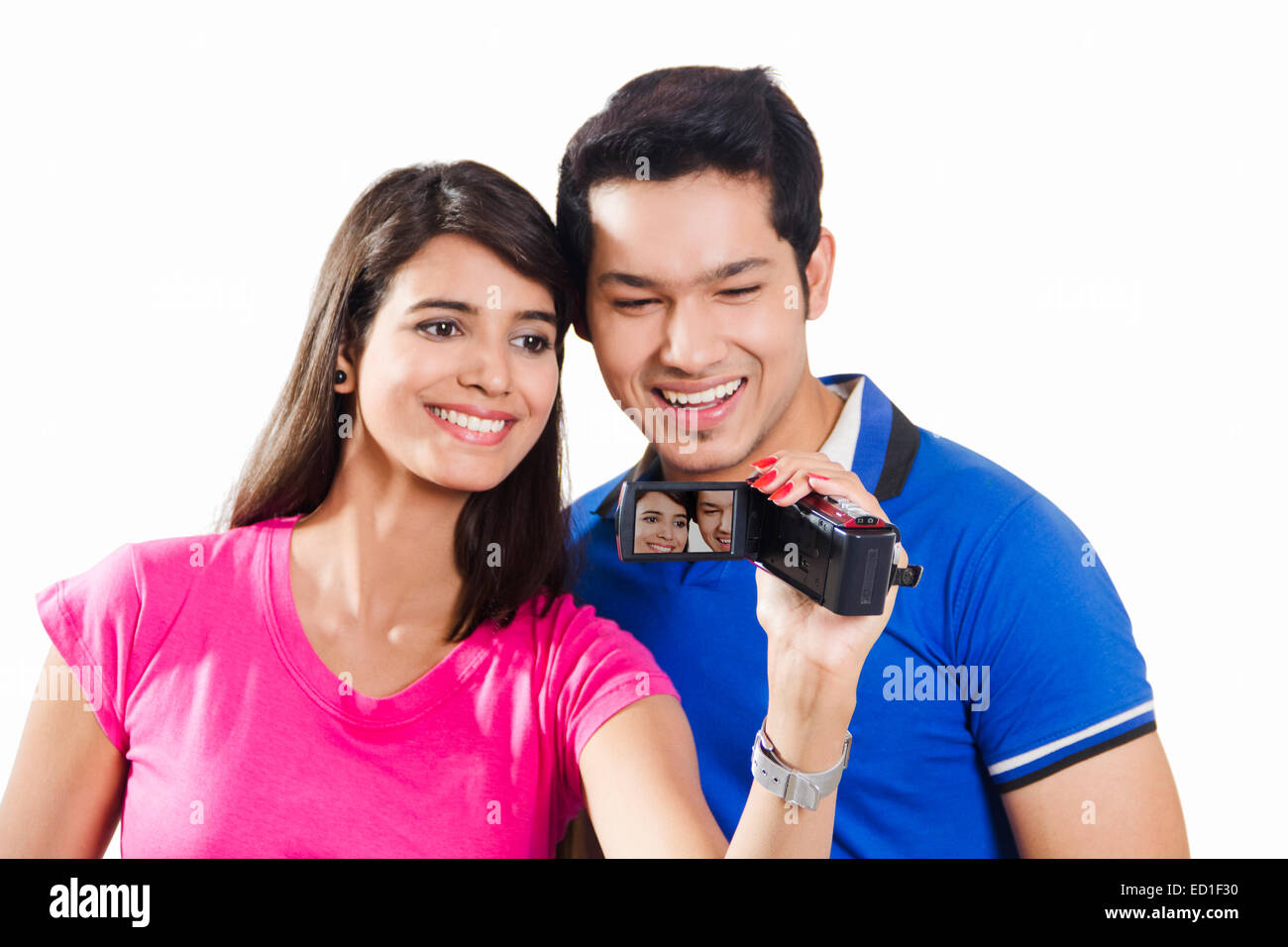 Indian girl clicking camera hi-res stock photography and images - Alamy