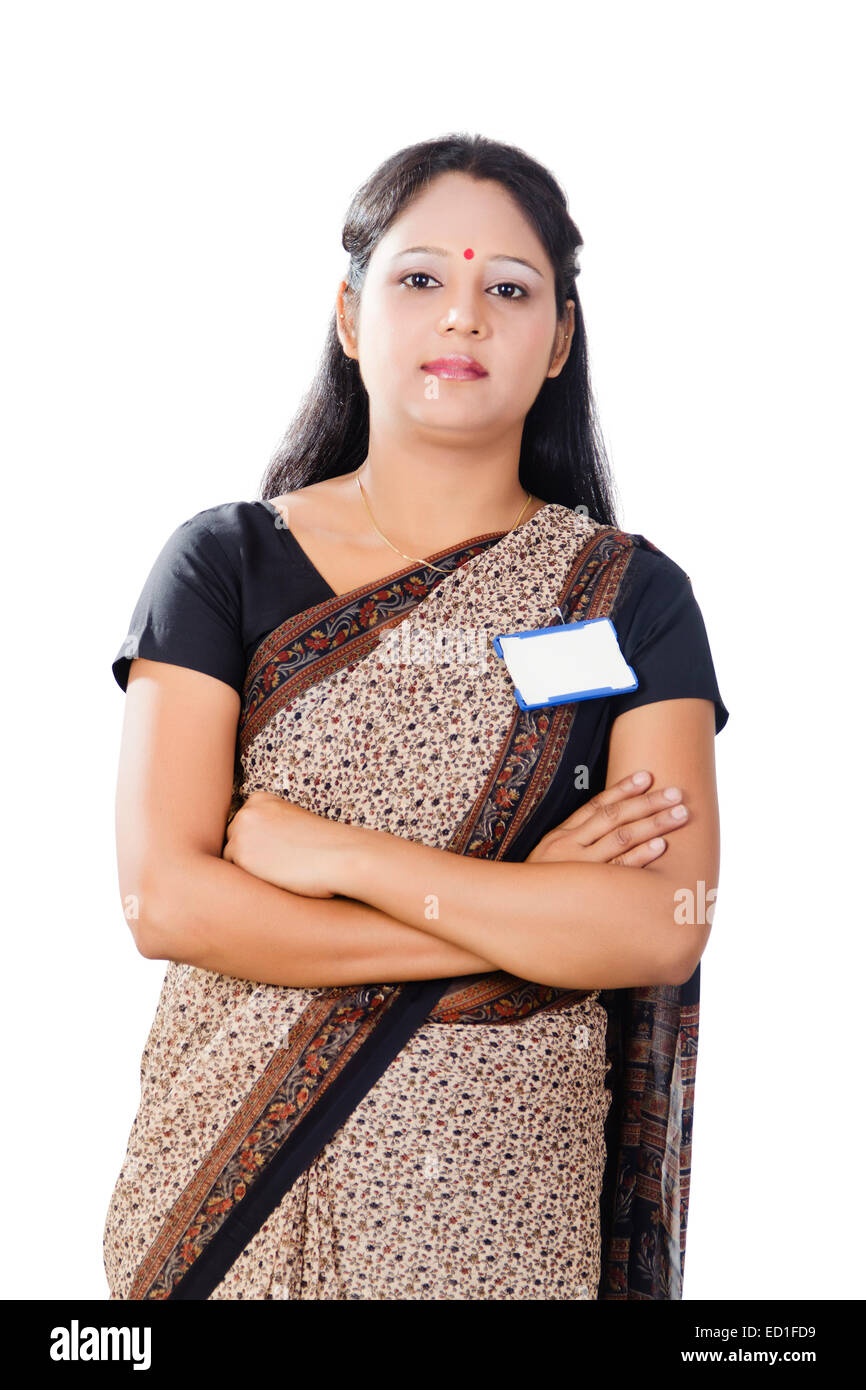 1 indian Saleswoman pose Stock Photo - Alamy