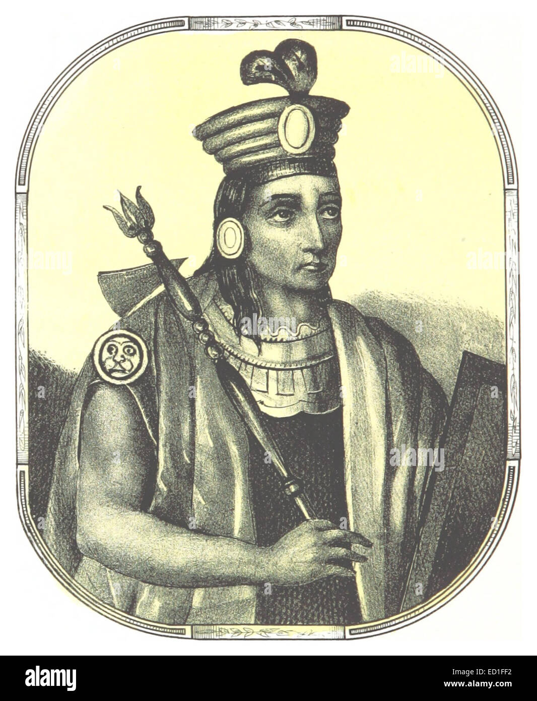 The 082-page Sahuarura publication features a depiction of Pachacuti ...